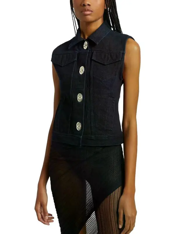 Christopher Esber Reconstruct Denim Vest - Blue