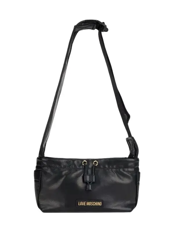 Moschino Logo-plaque Shoulder Bag - Black
