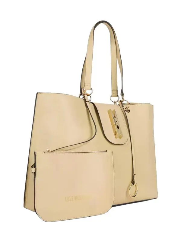 Moschino Logo-plaque Cothes-peg-detail Tote Bag - Neutrals