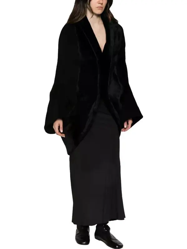 Junya Watanabe Faux-fur Trim Jacket - Black