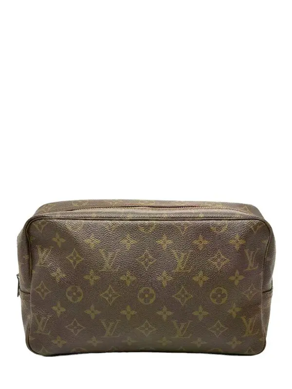 LOUIS VUITTON 1980-2010 Monogram Trousse Toilette 28 Clutch Bag - Brown