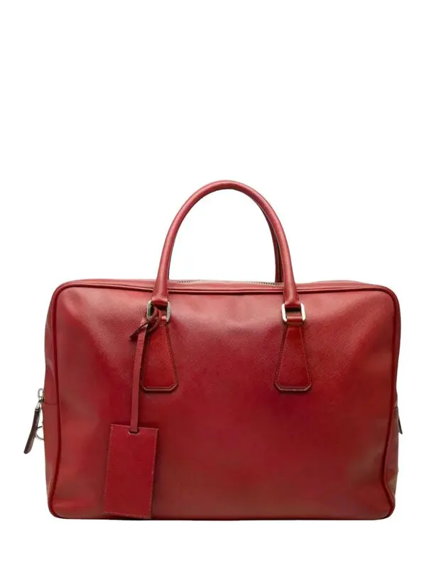 Prada 2013-2026 Saffiano Business Bag - Red
