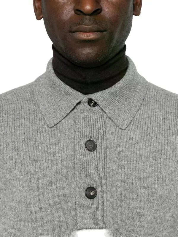FILIPPO DE LAURENTIIS Button-placket Polo Shirt - Grey