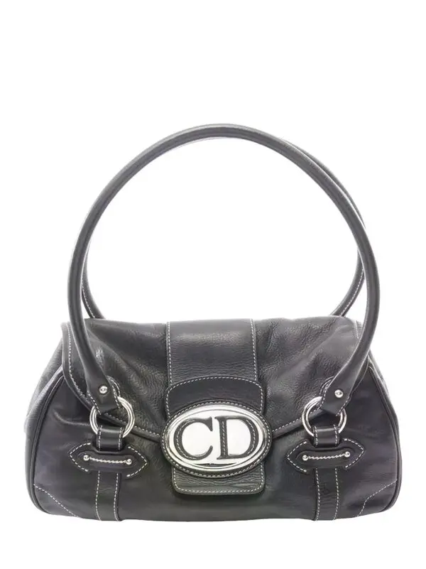 Dior 2000-2026 Leather Cd Handbag - Black