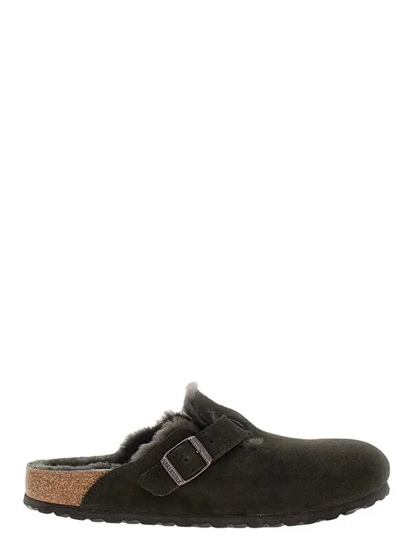 BIRKENSTOCK Boston Shearling Suede - Marrone