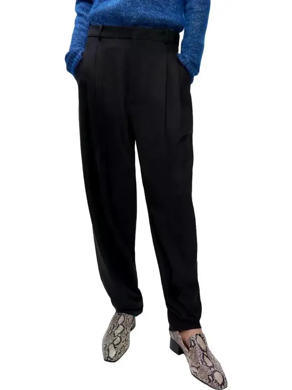 CORDERA Pleated Trousers - Black