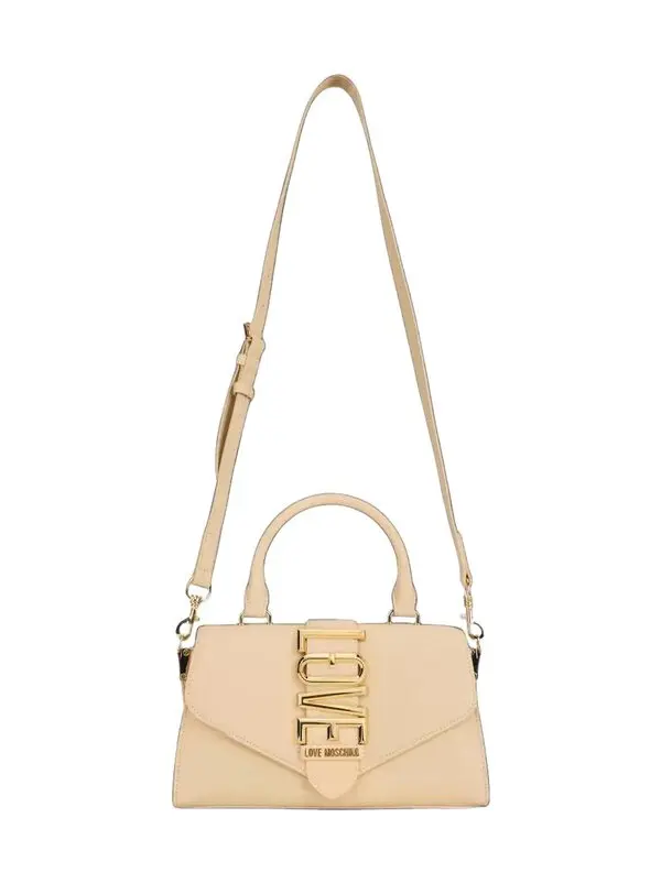 Moschino Logo-plaque Tote Bag - Neutrals