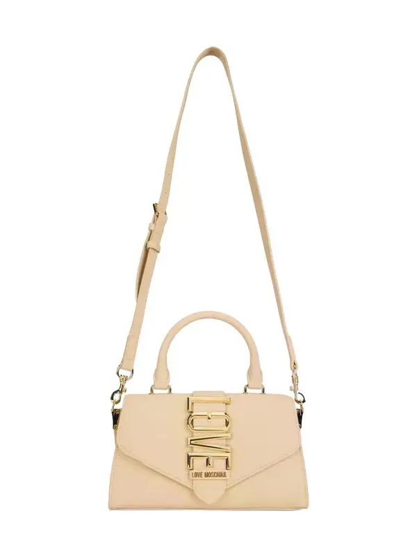 Moschino Logo-plaque Tote Bag - Neutrals