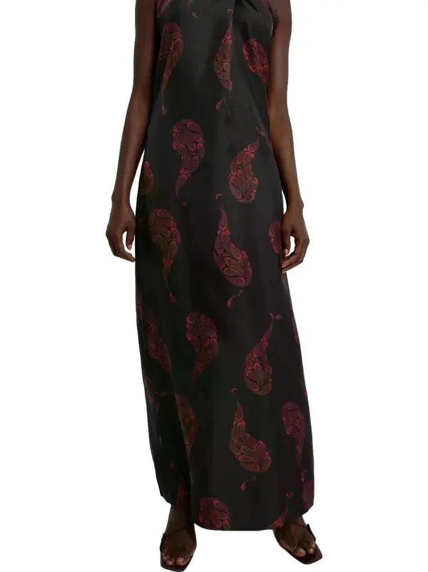 Christopher Esber Twisted Paisley-print Dress - Black