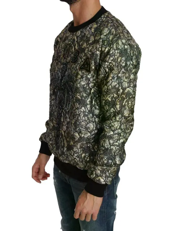 Dolce & Gabbana Samba Floral-jacquard Sweatshirt - Grey