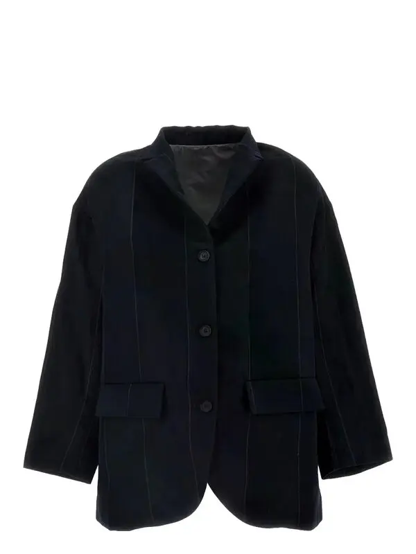 BERGFABEL Bella Pinstripe-pattern Single-breasted Jacket - Blue