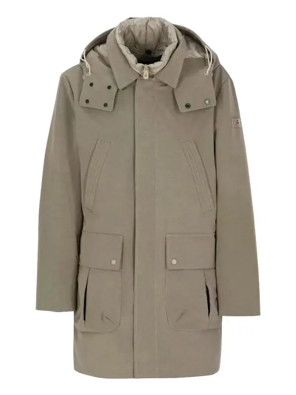 Peuterey Hooded Multi-pocket Coat - Neutrals