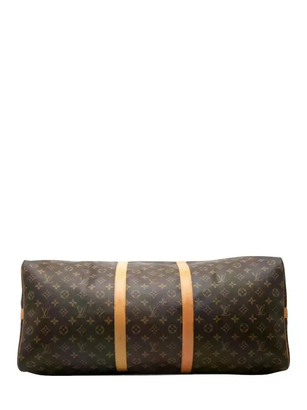 LOUIS VUITTON 2005 Monogram Keepall Bandouliere 60 Travel Bag - Brown