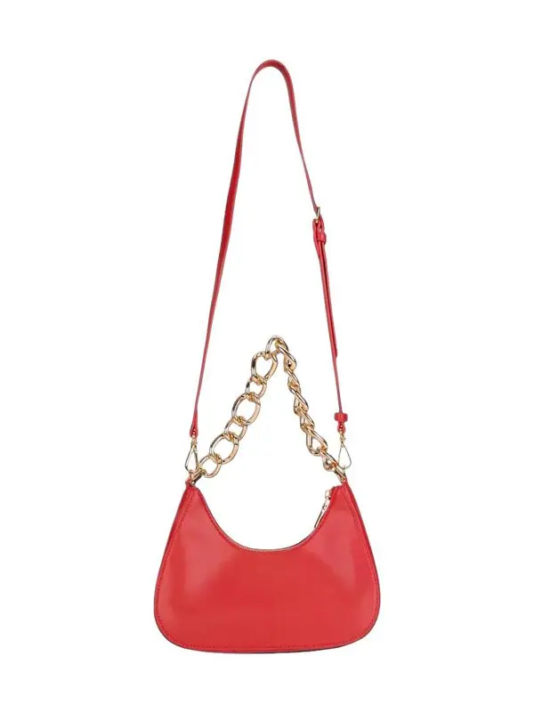 Moschino Chain-link Heart-charm Shoulder Bag - Red