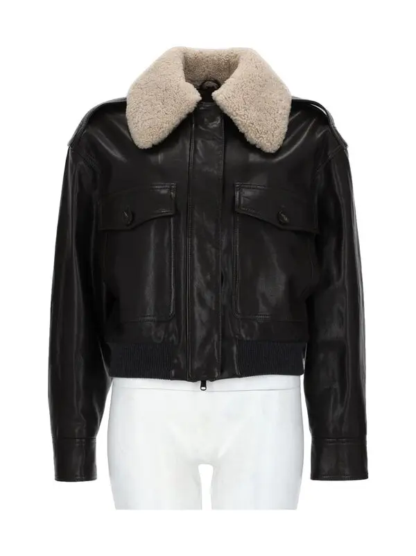 Brunello Cucinelli Aviatore In Nappa Lucida - Brown