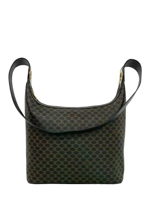 Celine 1990-2000 Macadam Coated Canvas Crossbody Bag - Brown