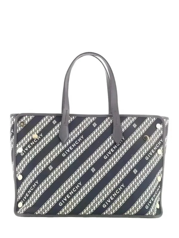 Givenchy Bond Shopper Logo Jacquard Canvas Medium Tote Bag - Blue