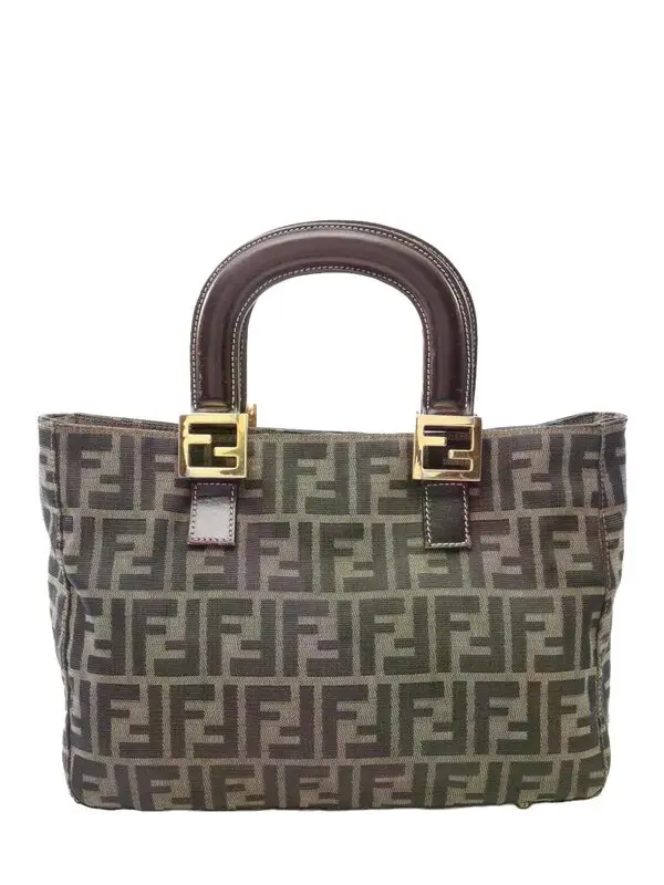 Fendi 2000-2010 Zucca Canvas Handbag - Brown