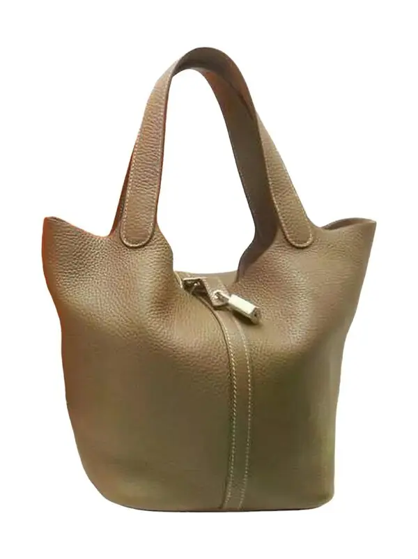 Hermès 2019 Clemence Picotin Lock 22 Handbag - Brown