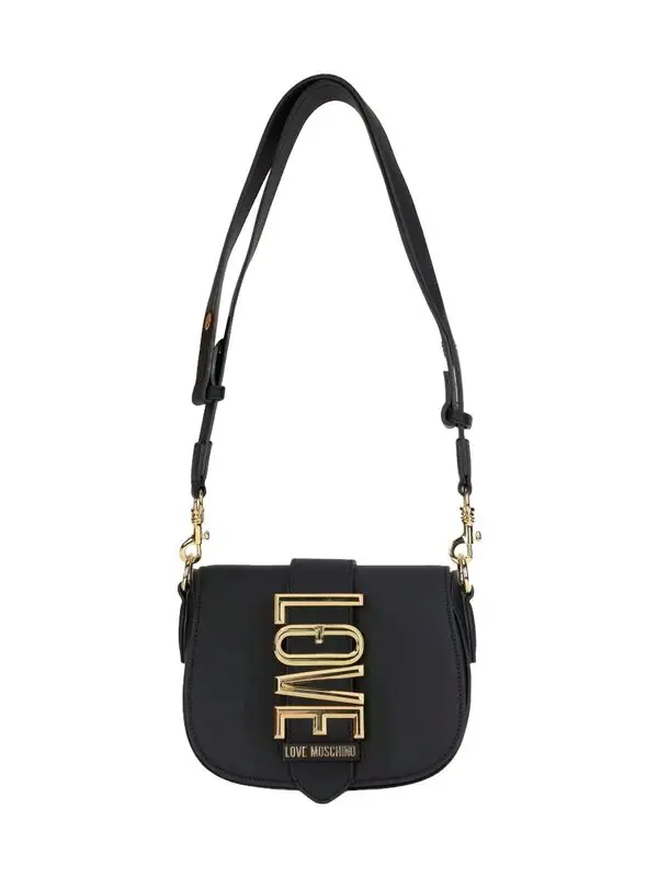 Moschino Logo-plaque Shoulder Bag - Midnight Blue