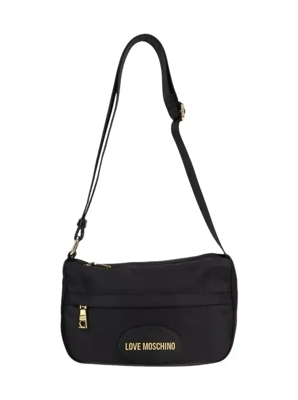 Moschino Logo-plaque Shoulder Bag - Black