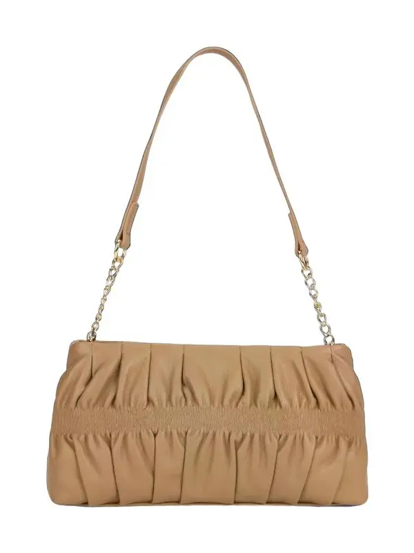 Moschino Ruffled Quilted Shoulder Bag - Neutrals