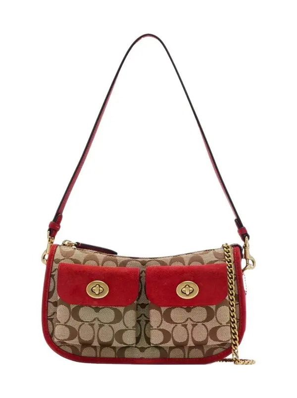 COACH Twin Turnlock Waverly Bag In Signature Jacquard - Neutrals