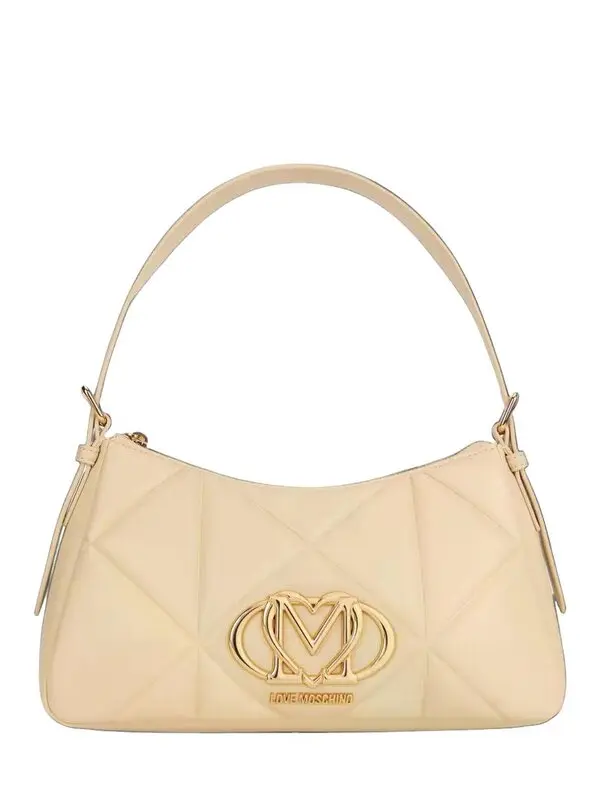 Moschino Logo-plaque Shoulder Bag - Neutrals