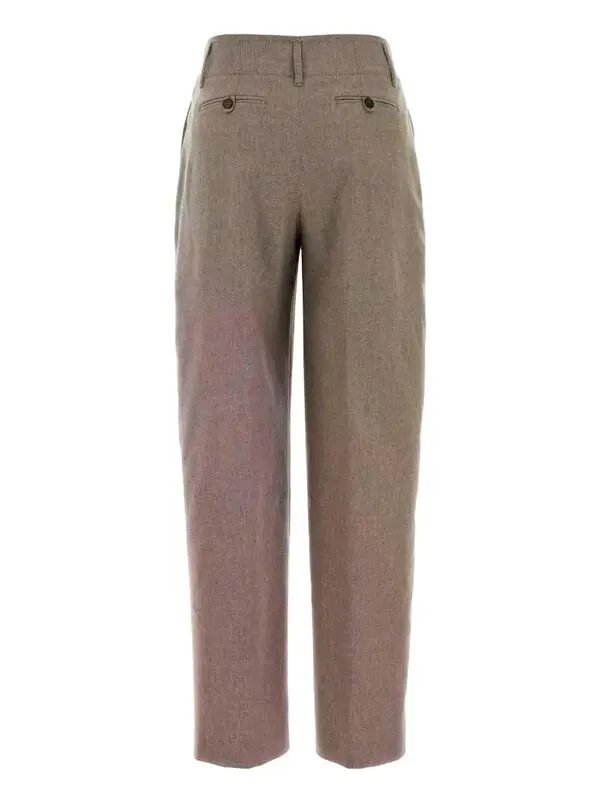 PT TORINO Pleated Tapered Trousers - Neutrals