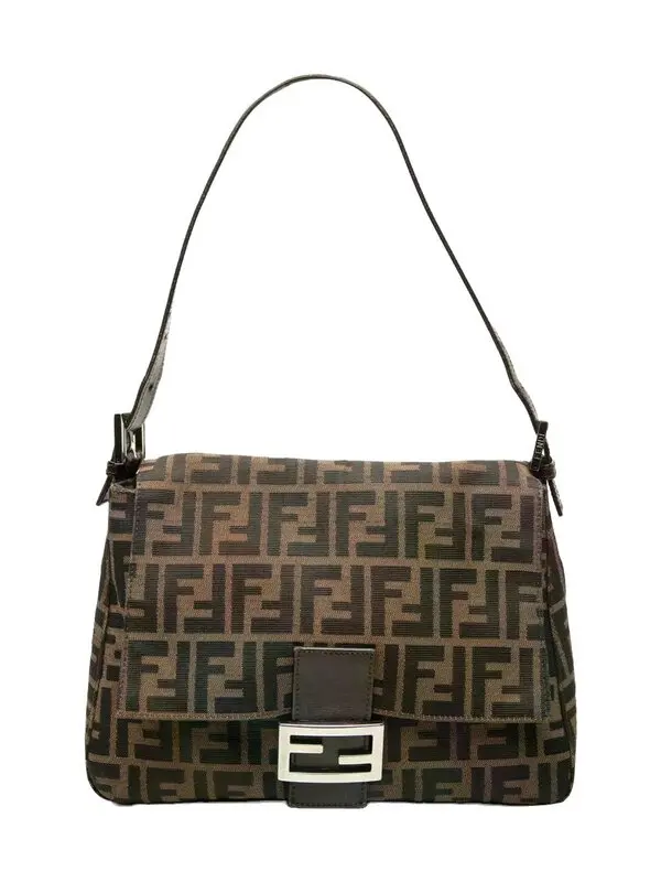 Fendi 2000-2010 Zucca Canvas Mamma Forever Shoulder Bag - Brown