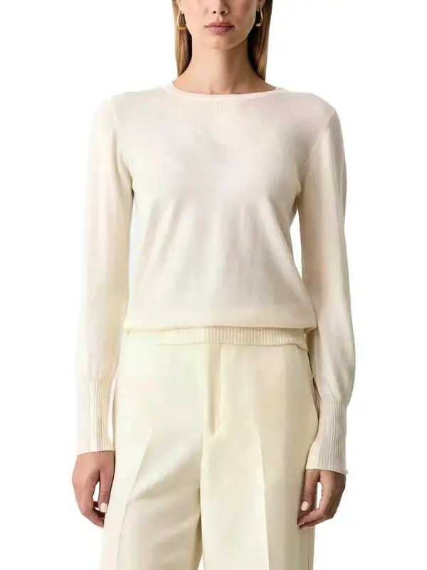 Luisa Spagnoli Mossa Long-sleeve Crew-neck T-shirt - Neutrals