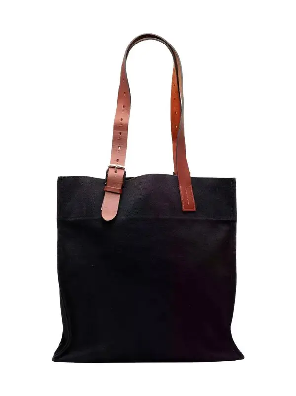 Hermès 2009-2011 Toile Etriviere Shopping Tote Bag - Blue