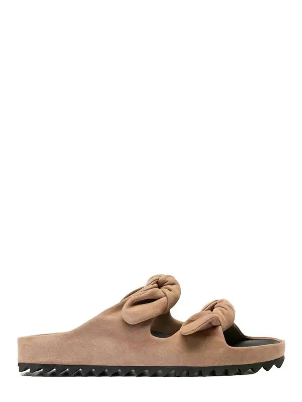 Officine Creative Knot-detail Leather Flat Sandals - Neutrals