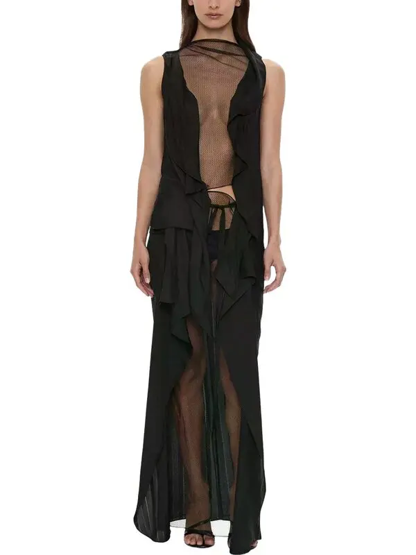 Christopher Esber Kacere Draped Maxi Skirt - Black