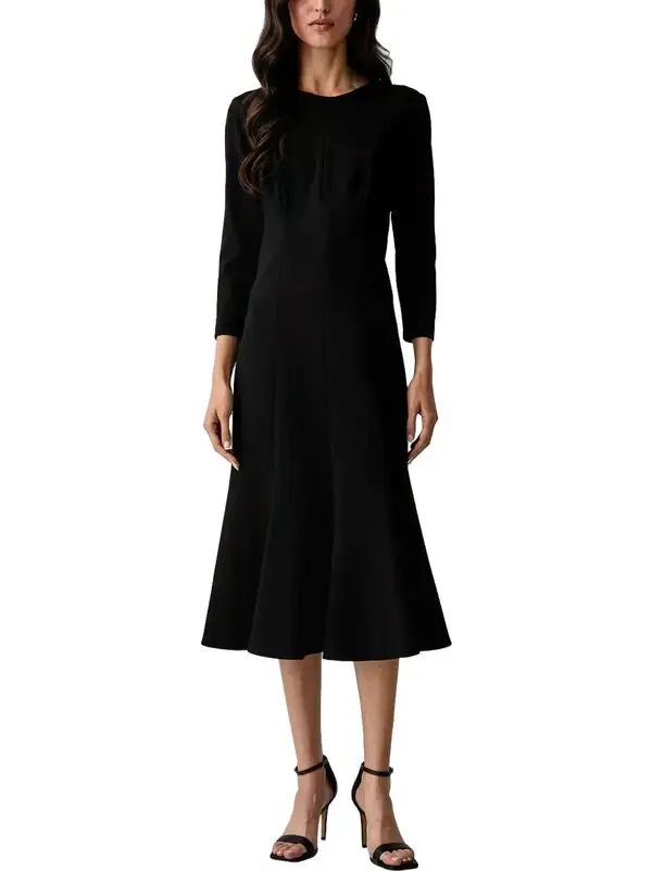 Luisa Spagnoli Ghedi Panelled Flared Midi Dress - Black