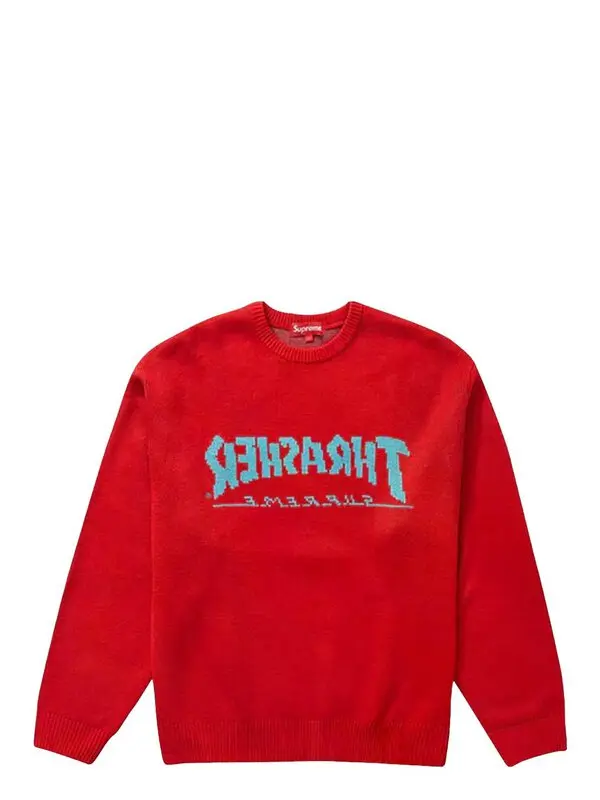 Supreme X Thrasher Crew-neck Sweater - Red