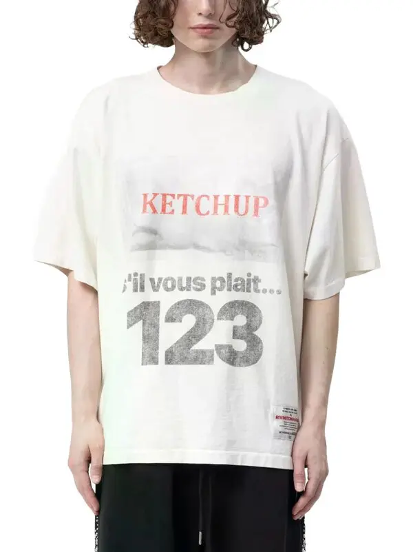 RRR123 Ketchup Cva Logo-print Cotton T-shirt - Neutrals