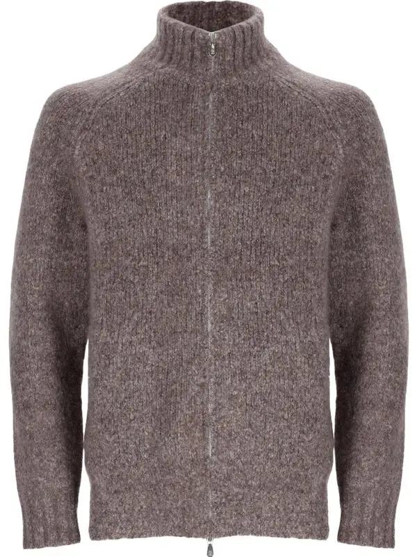 Brunello Cucinelli Cardigan In Cashmere Con Zip - Multicolor