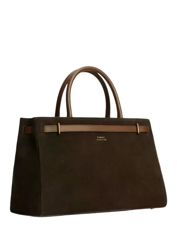 Tommy Hilfiger The American Icon Suede Tote Bag - Brown