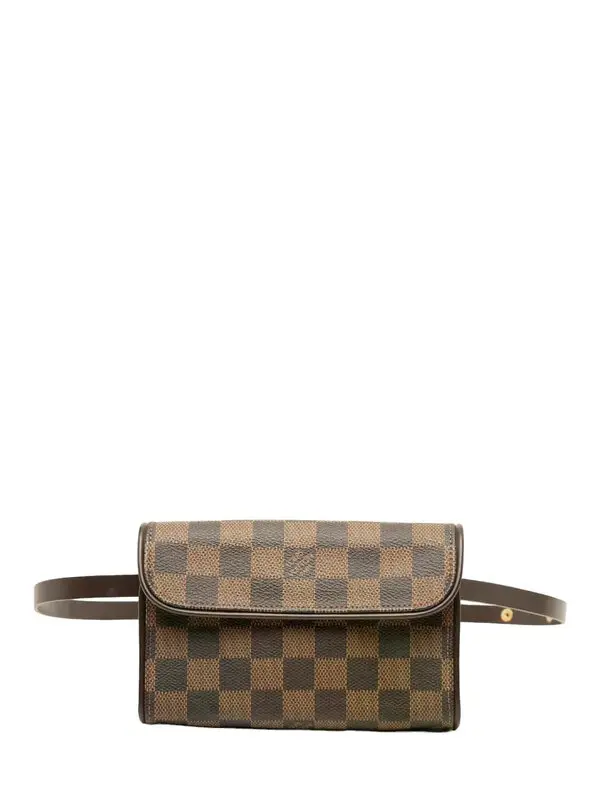 LOUIS VUITTON 2008 Damier Ebene Florentine Pochette Belt Bag - Brown