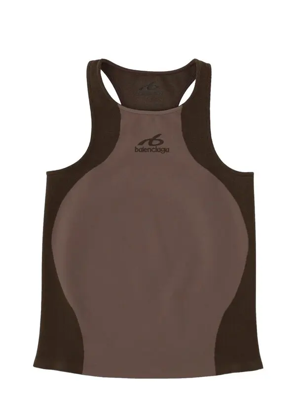 Balenciaga Tank Top Senza Cuciture Techwear - Brown