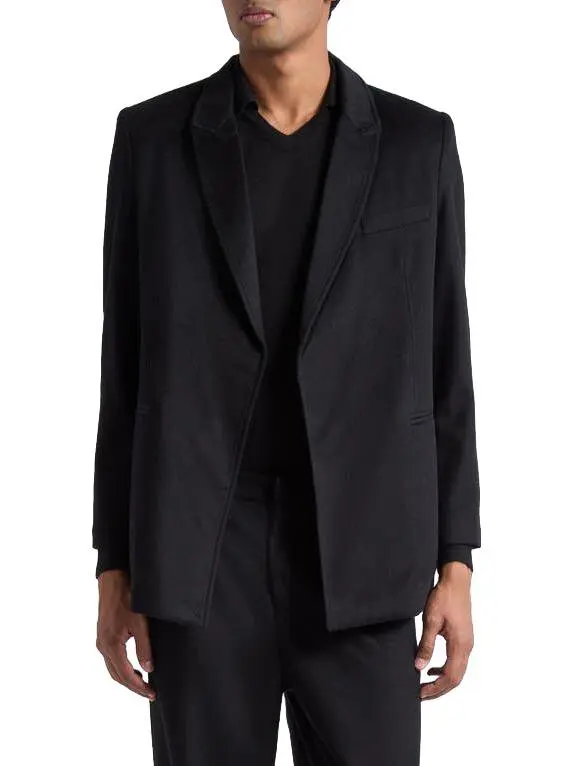 Frenckenberger Wool And Cashmere Suit Blazer - Black