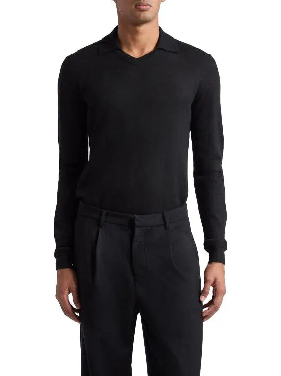 Frenckenberger Long Sleeve Cashmere T-shirt - Black