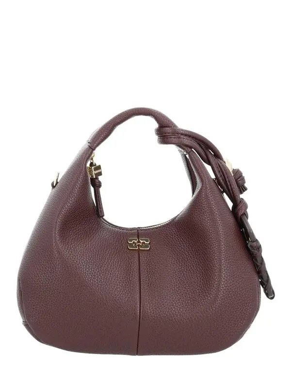 GANNI Borsa Hobo Small - Brown