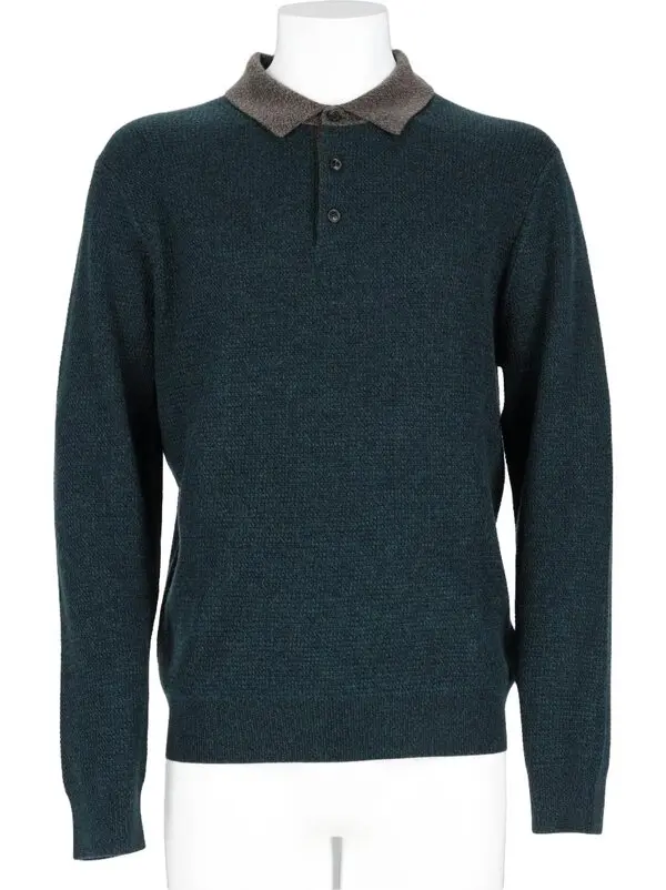 Paul Smith Polo In Maglia Di Lana Misto Seta - Green