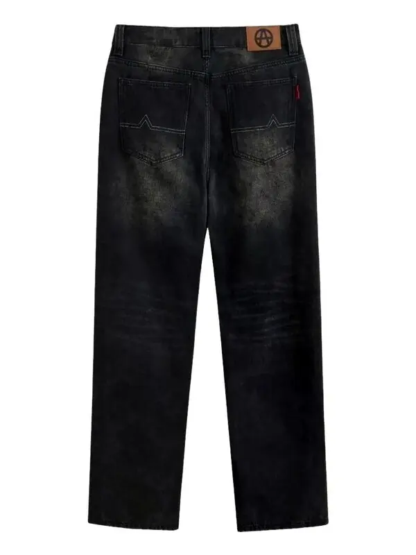 ACUPUNCTURE 1993 Coated-wash Carabiner Jeans - Black