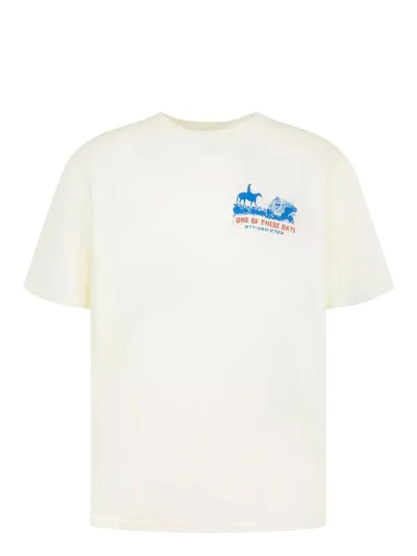ONE OF THESE DAYS Graphic-print T-shirt - Neutrals