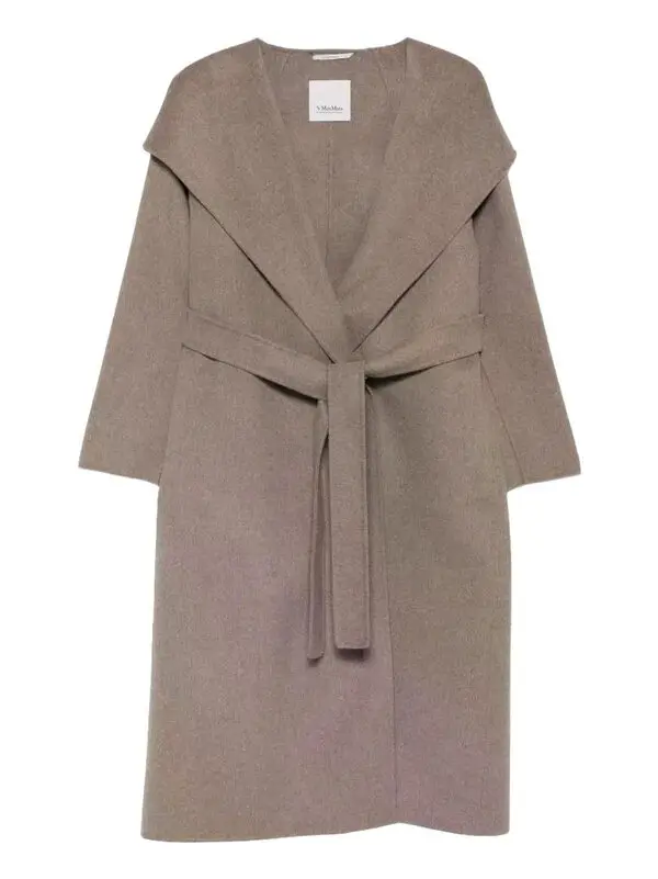 Max Mara Hooded Belted Coat - Neutrals