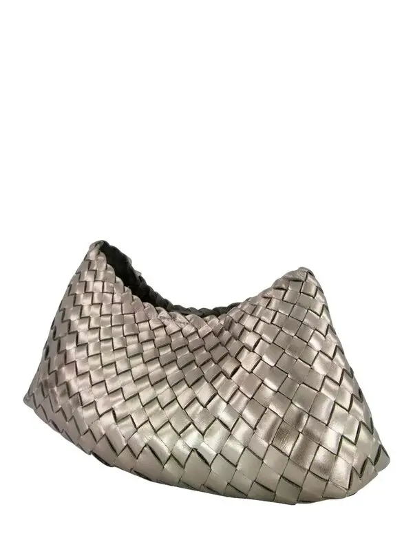Dragon Diffusion Comporta Leather Clutch Bag - Silver