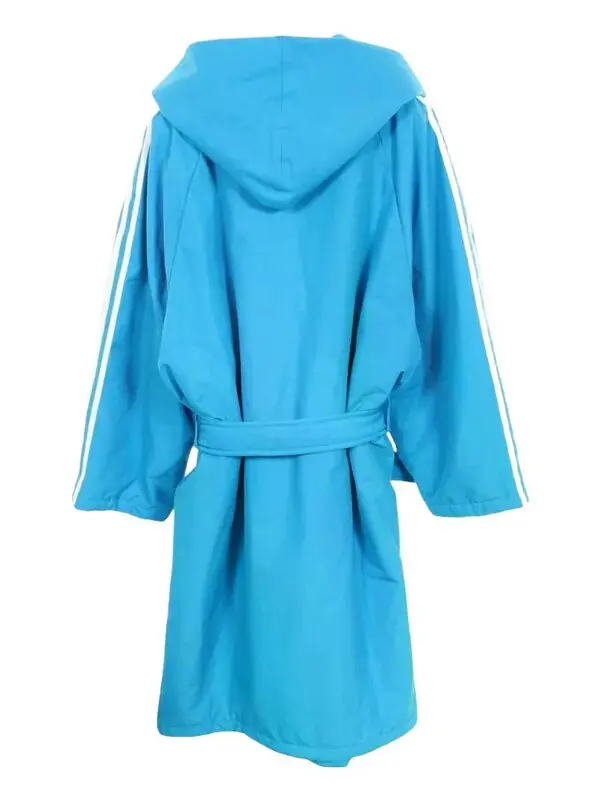 Balenciaga X Adidas 2010s Trefoil Hooded Coat - Blue